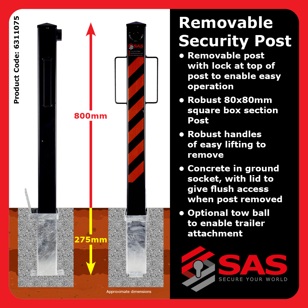 Concrete In Removable Security Post: Easy Access Design - SAS Security ...